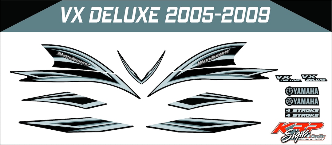 WAVERUNNER VX DELUXE 2005 - 2009 Graphics / Decal / Sticker Kit Grey - Etsy
