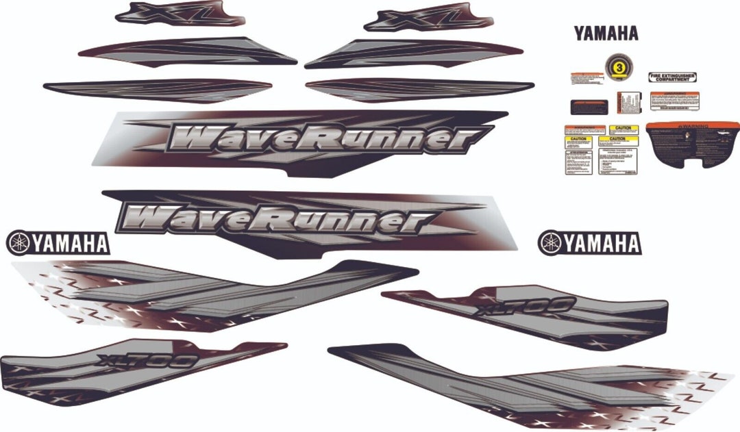 YAMAHA WAVERUNNER XL 1200 2000 Graphics / Decal / Sticker Kit Burgundy ...