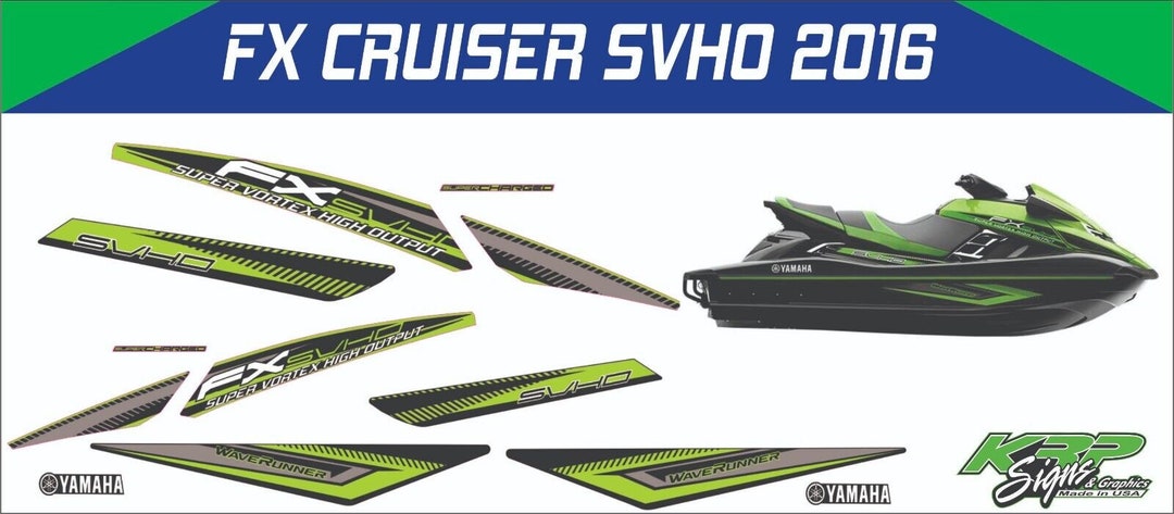 YAMAHA WAVERUNNER FX Cruiser Svho 2016 Graphics / Decal / Sticker Kit ...