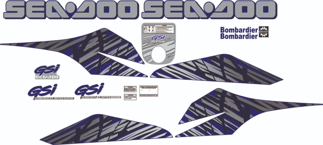 SEADOO GSI 1997 Graphics / Decal / Sticker Kit DARK Blue Custom - Etsy