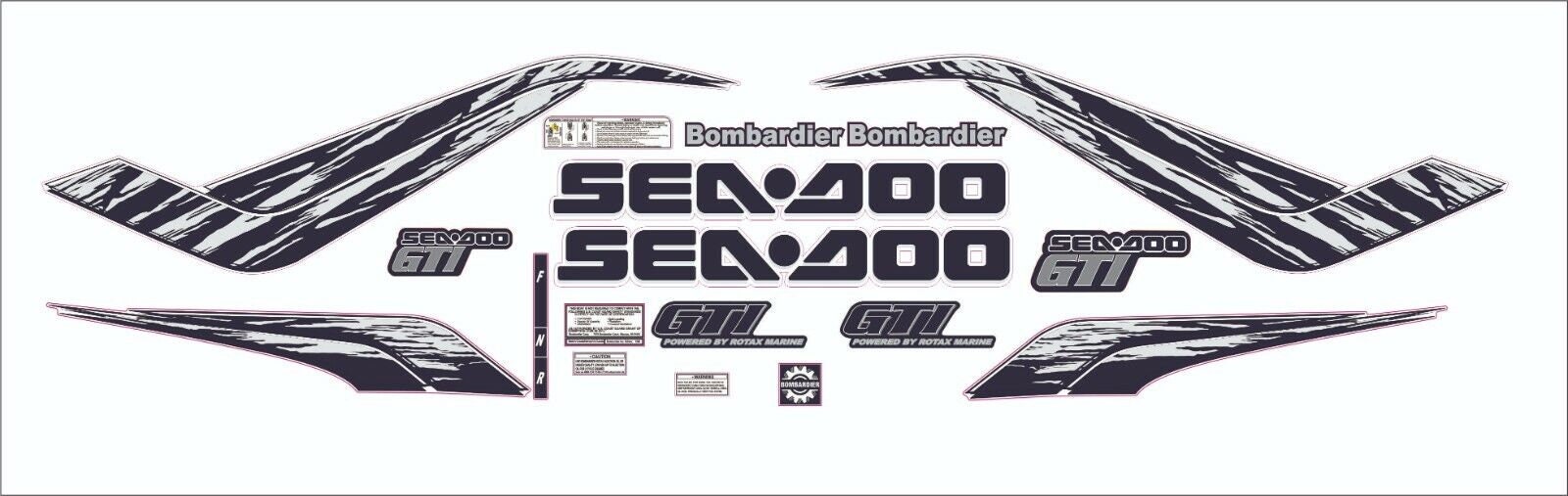 SEADOO GTI 1998 Graphics / Decal / Sticker Kit Black - Etsy