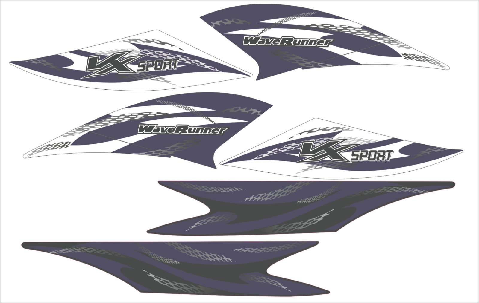 YAMAHA WAVERUNNER VX Sport 2013 Graphics / Decal / Sticker Kit Blue - Etsy