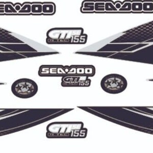 SEADOO GTI SE 155 2007 Graphics / Decal / Sticker Kit Custom Carbon ...