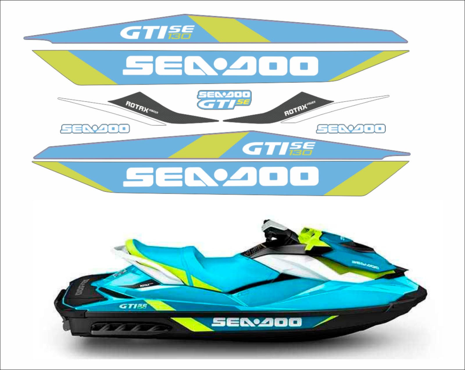 Seadoo GTI 130 SE 2016 Graphics / Decal / Sticker Kit - Etsy