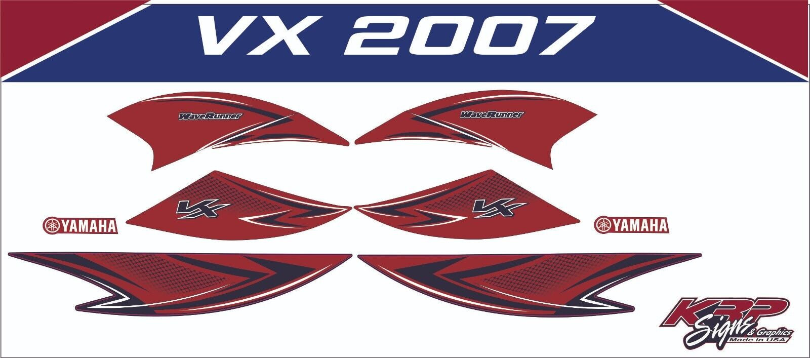 YAMAHA WAVERUNNER VX 2007 Graphics / Decal / Sticker Kit Custom Red - Etsy