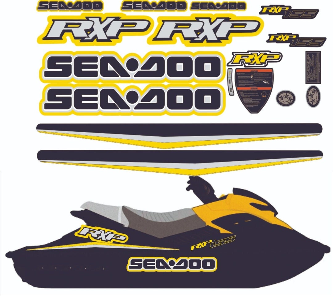 SEADOO RXP 155 2007 Graphics / Decal / Sticker Kit YELLOW - Etsy