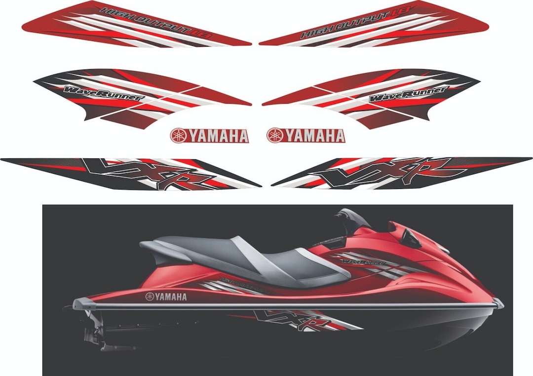 YAMAHA WAVERUNNER VXR Ho 2012 Graphics / Decal / Sticker Kit Red - Etsy