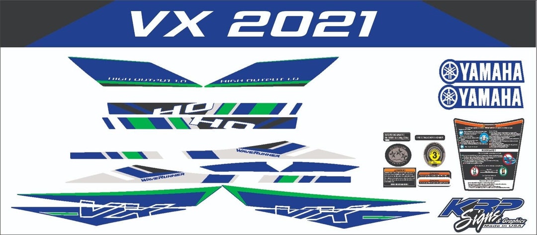 YAMAHA WAVERUNNER VX 2021 Graphics / Decal / Sticker Kit Blue Custom - Etsy