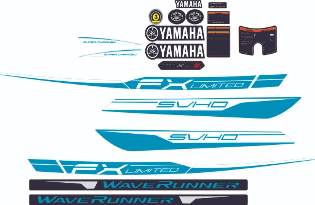 YAMAHA WAVERUNNER FX Svho Limited 2017 Graphics/decal / Sticker Kit ...