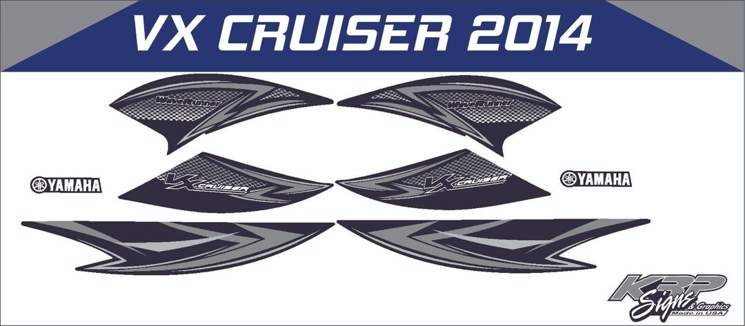 YAMAHA WAVERUNNER VX Cruiser 2014 Graphics / Decal / Sticker Kit Blk ...