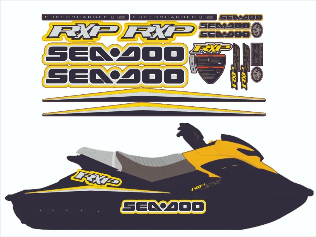 SEADOO RXP 215 2007 Graphics / Decal / Sticker Kit YELLOW - Etsy