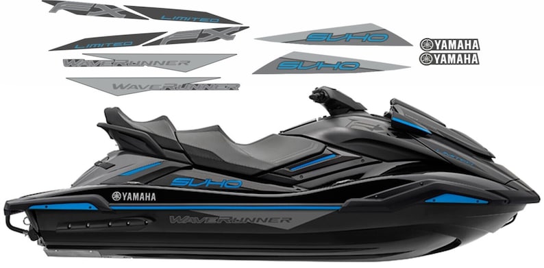 YAMAHA WAVERUNNER FX Svho Limited 2020 Graphics /decal/sticker Kit Blue ...