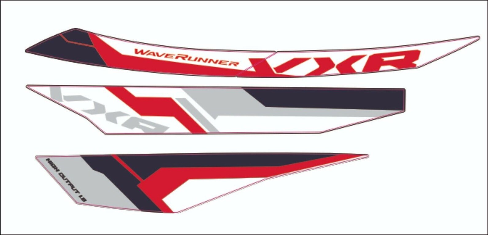 YAMAHA WAVERUNNER VXR 2016 Graphics / Decal / Sticker Kit Red - Etsy