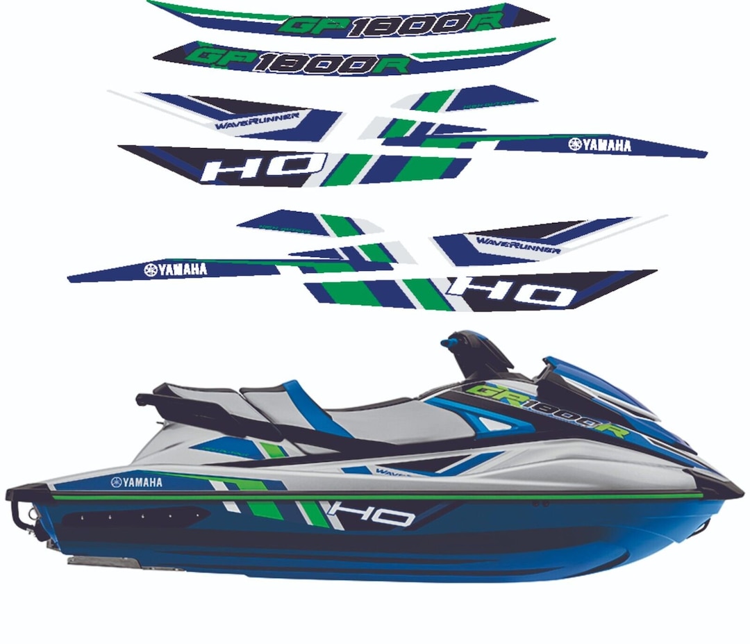 YAMAHA WAVERUNNER GP 1800r Ho 2020 Graphics /decal / Sticker Kit Green ...