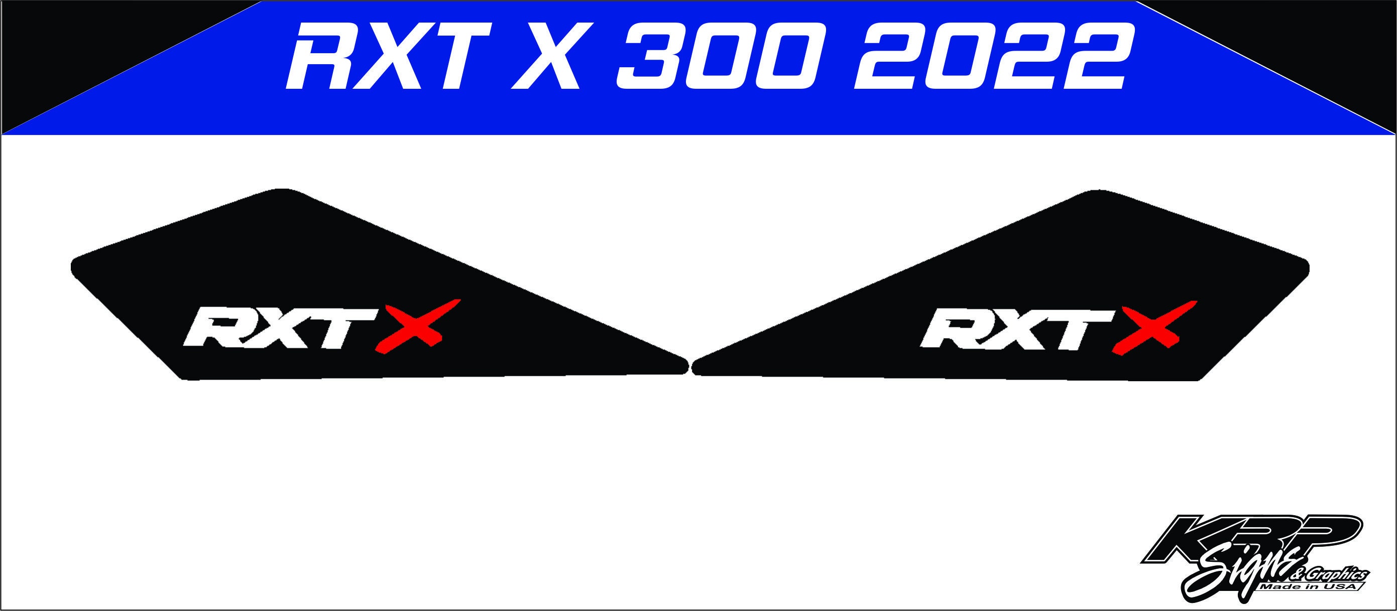SEADOO RXT X 300 2022 Graphics / Decal / Sticker Kit Rear Sides Only ...