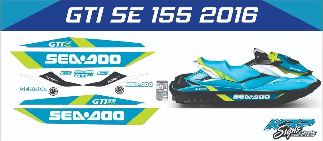 SEADOO GTI SE 155 2016 Graphics / Decal / Sticker Kit - Etsy