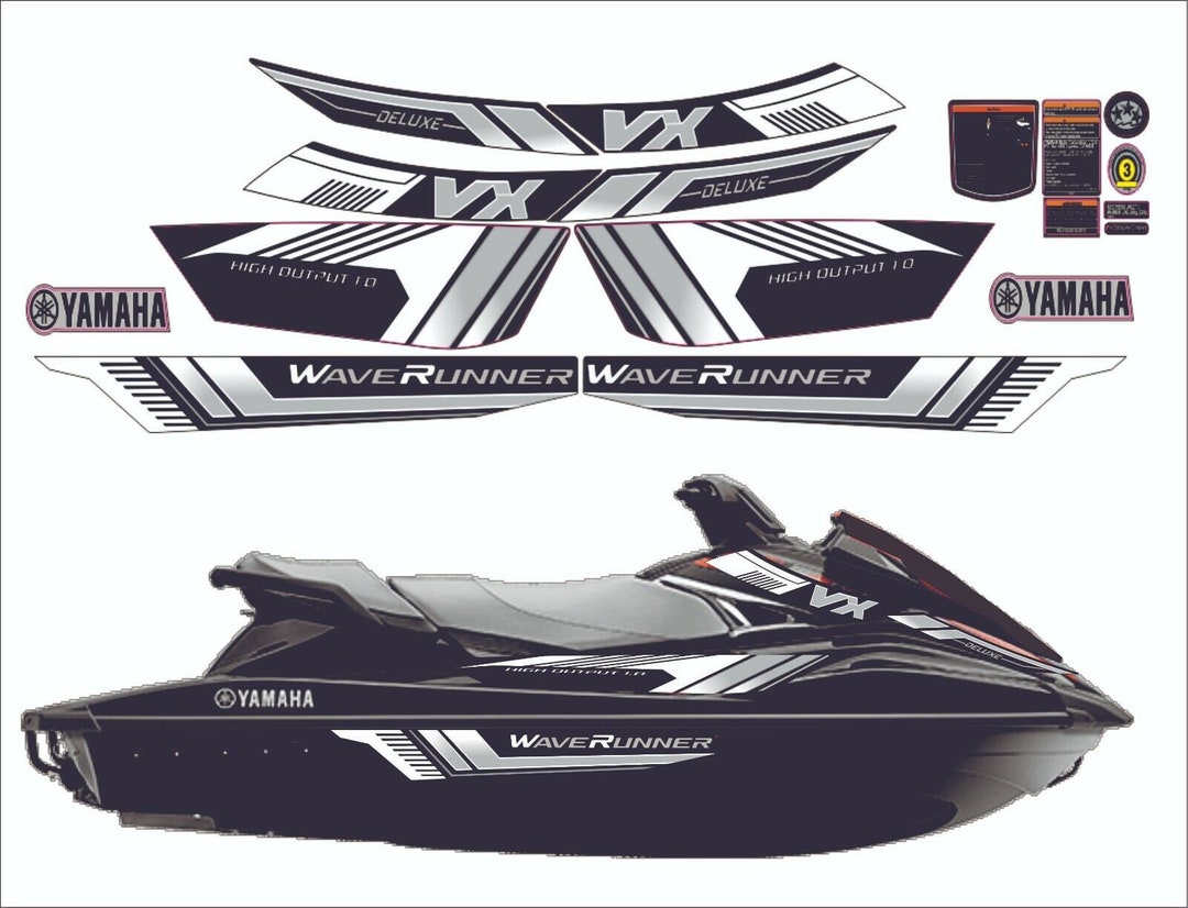 YAMAHA WAVERUNNER VX Deluxe Ho 1.0 2017 Graphics / Decal / Sticker Kit ...
