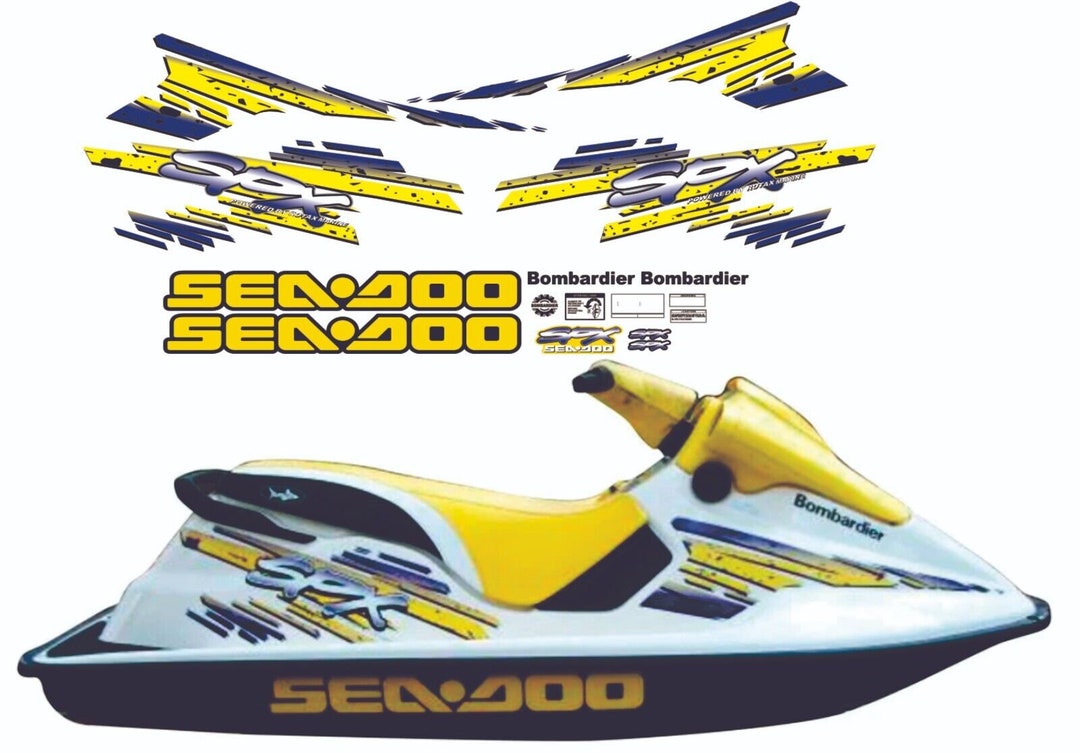 SEADOO SPX 1998 Graphics / Decal / Sticker Kit YELLOW & Blue - Etsy