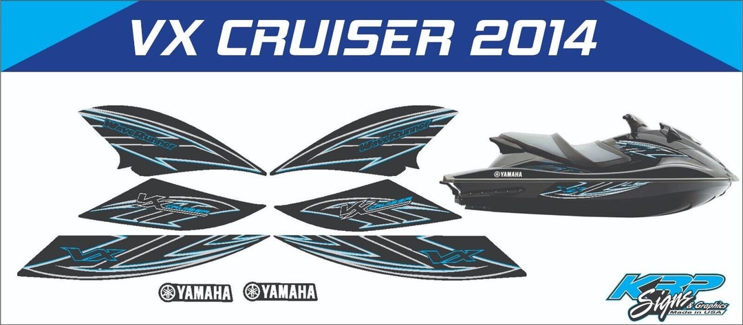YAMAHA WAVERUNNER VX Cruiser 2014 Graphics / Decal / Sticker Kit Black ...