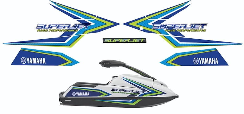YAMAHA WAVERUNNER SUPER Jet 2019 Graphics / Decal / Sticker Kit Blue ...