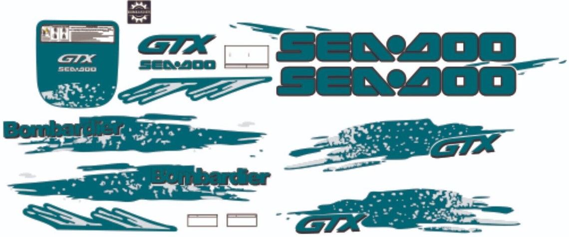SEADOO GTX 1996 Graphics / Decal / Sticker Kit CUSTOM Green - Etsy