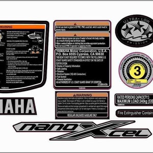 YAMAHA WAVERUNNER VXR Blue Limited 2018 Graphics / Decal / Sticker Kit ...