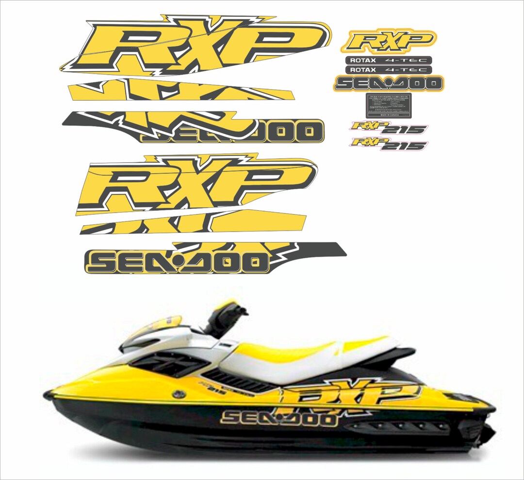 SEADOO RXP 2009 Graphics / Decal / Sticker Kit YELLOW - Etsy