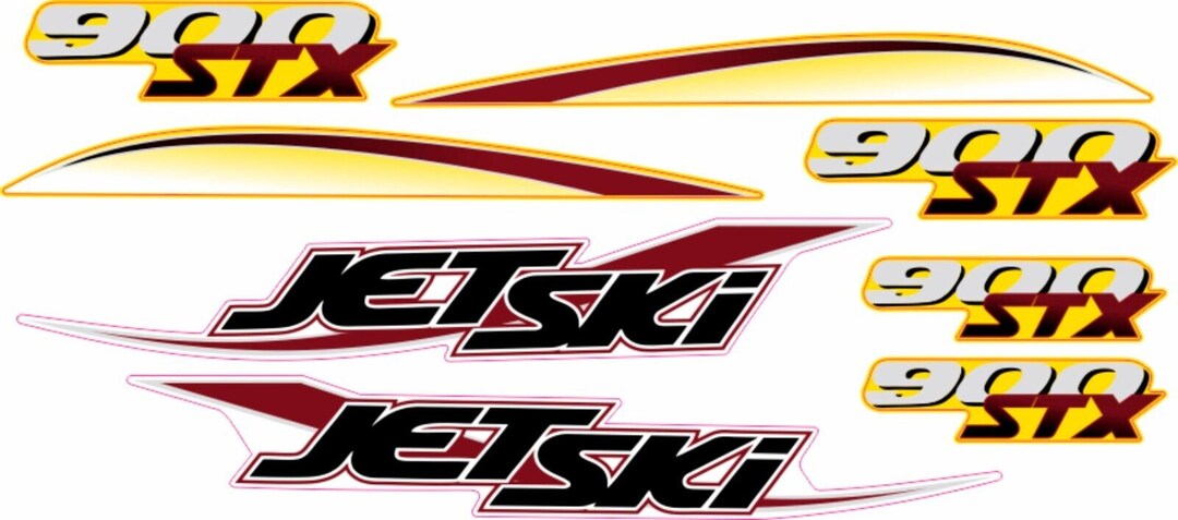 KAWASAKI STX 900 2000 Graphics / Decal / Sticker Kit BURGANDY - Etsy