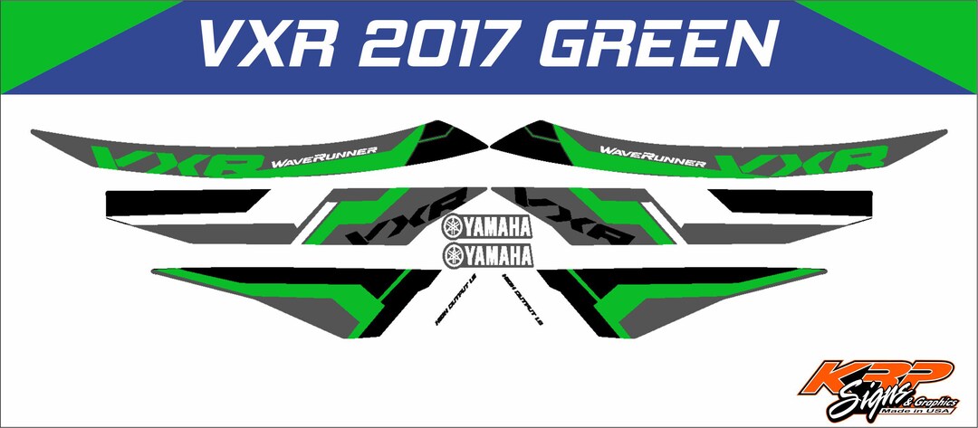 WAVERUNNER VXR 2017 Graphics / Decal / Sticker Kit Green - Etsy