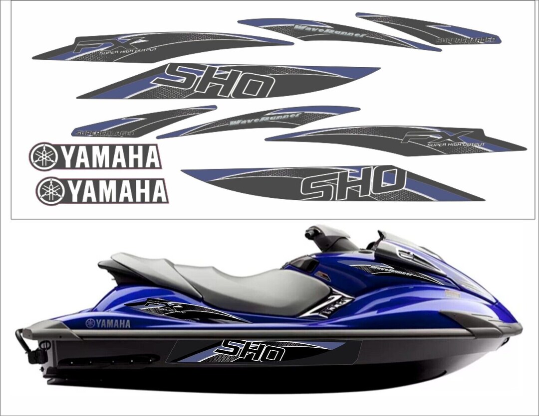 YAMAHA WAVERUNNER FX Sho 2008 Graphics/ / Sticker Kit Blue - Etsy