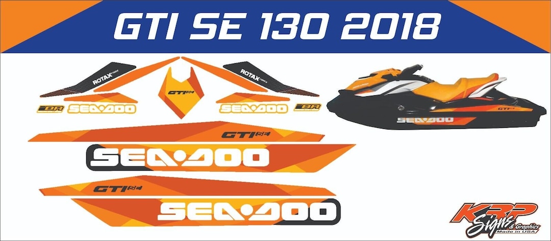 SEADOO GTI SE 130 2018 Graphics / Decal / Sticker Orange - Etsy