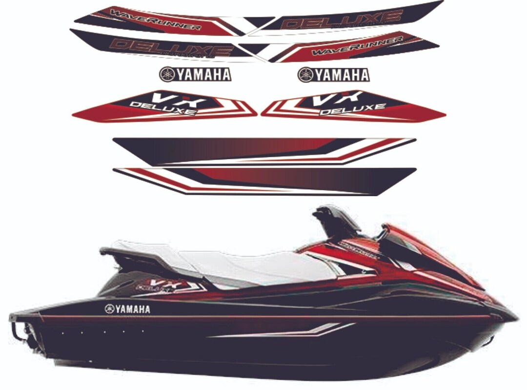 YAMAHA WAVERUNNER VX Deluxe Ho 2016 Graphics / Decal / Sticker Kit Red ...
