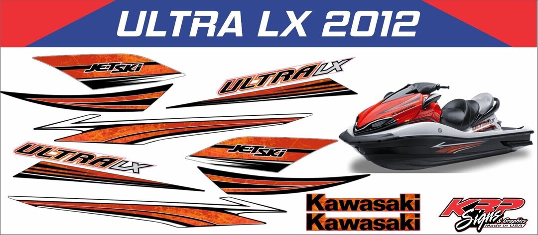 KAWASAKI ULTRA LX 2012 Graphics / Decal / Sticker Kit Custom - Etsy