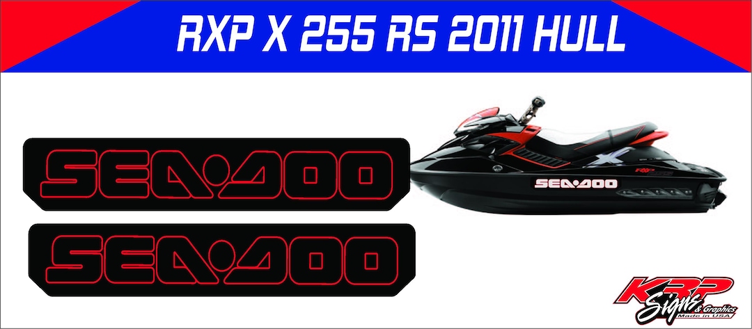SEADOO RXP X 255 Rs 2011 Graphics / Decal / Sticker Kit Red Hull - Etsy