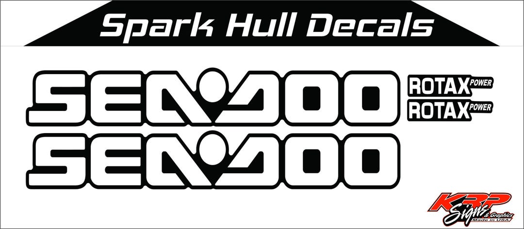 SEADOO Spark Hull Graphics / Decal / Sticker Kit Rear Sides Only - Etsy