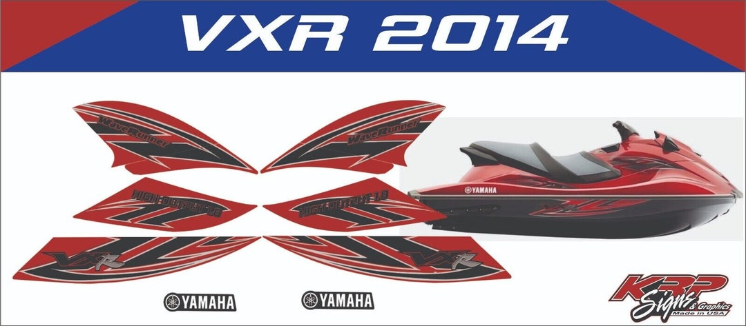 YAMAHA WAVERUNNER VXR Ho 1.8 2014 Graphics / Decal / Sticker Kit Red - Etsy