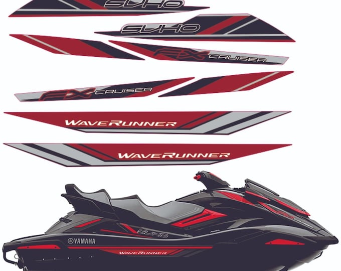 Jet Ski Graphics Kit Decal Decal Compatible With Kawasaki 550 Sx Boat ...