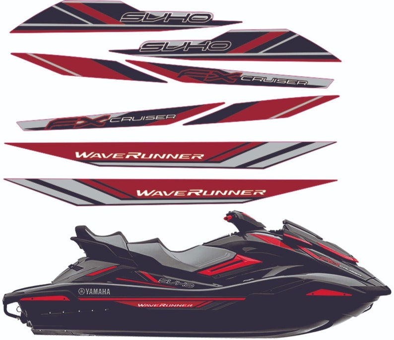YAMAHA WAVERUNNER FX Cruiser Svho 2019 Graphics / Decal / Sticker Kit ...