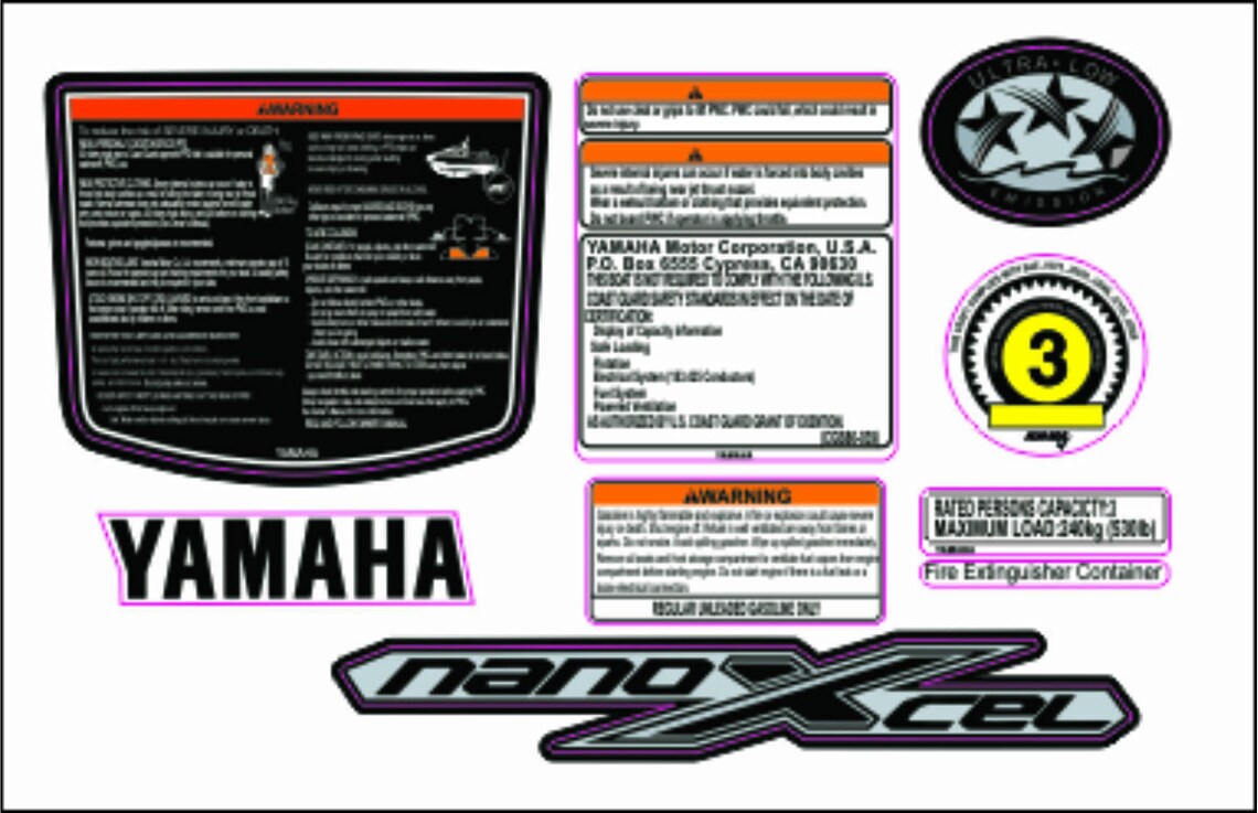 YAMAHA WAVERUNNER VXR 2016 Graphics / Decal / Sticker Kit Red - Etsy