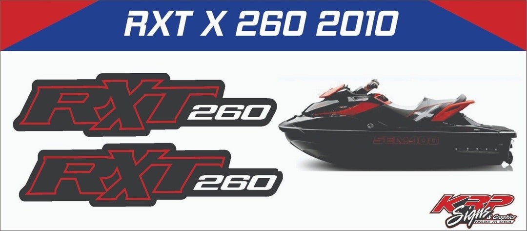 SEADOO RXT X 260 2010 Graphics / Decal / Sticker Kit Rear Sides Only - Etsy