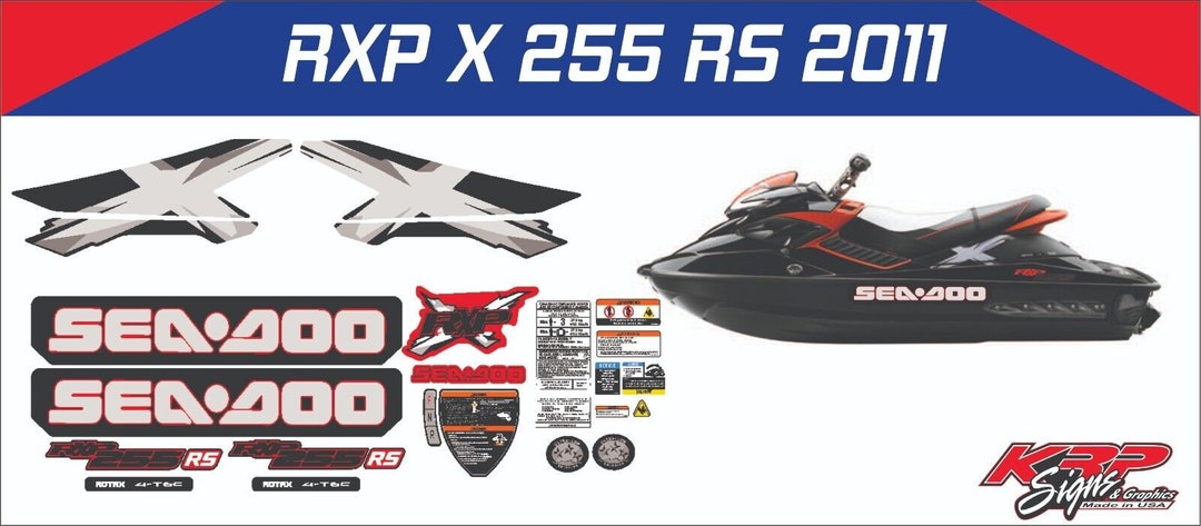 SEADOO RXP X 255 Rs 2011 Graphics / Decal / Sticker Kit Red Custom - Etsy