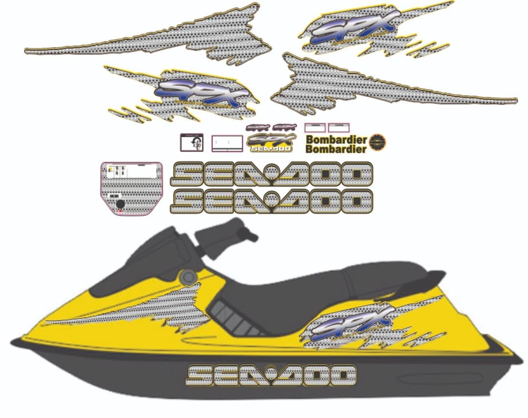 SEADOO SPX 1999 Graphics / Decal / Sticker Kit CUSTOM - Etsy