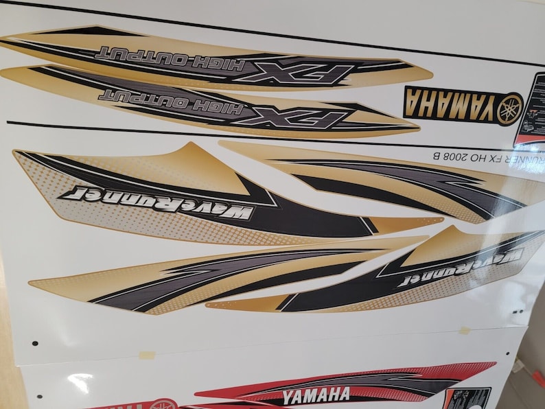 YAMAHA WAVERUNNER FX Ho 2008 Graphics / Decal / Sticker Kit Gold - Etsy