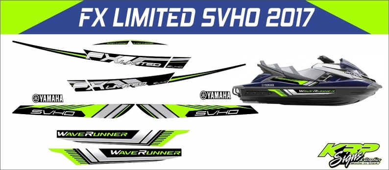 YAMAHA WAVERUNNER FX Limited Svho 2017 Graphics / Decal / Sticker Kit ...