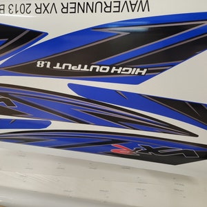 YAMAHA WAVERUNNER VXR Ho 2013 Blue Graphics / Decal / Sticker Kit - Etsy