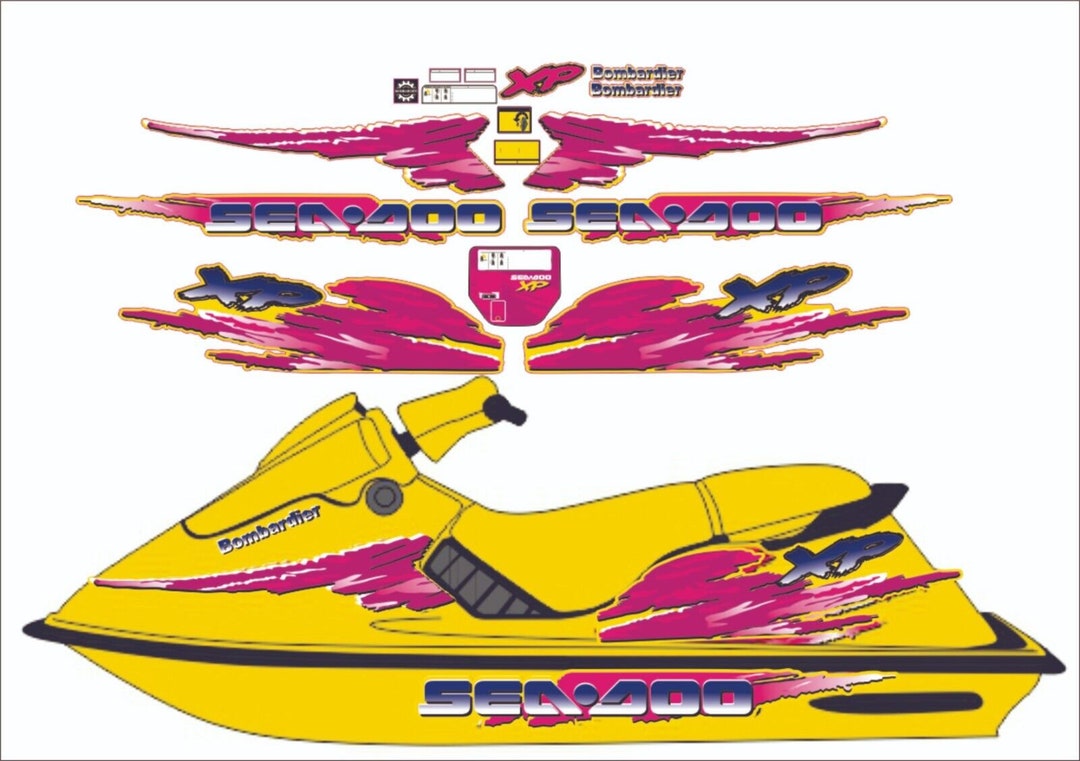 Seadoo XP 1996 Graphics / Decal / Sticker Kit - Etsy Australia