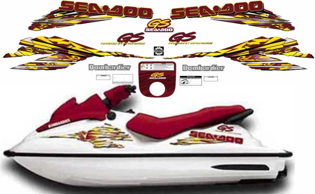 SEADOO GS 1999 Graphics / Decal / Sticker Kit - Etsy