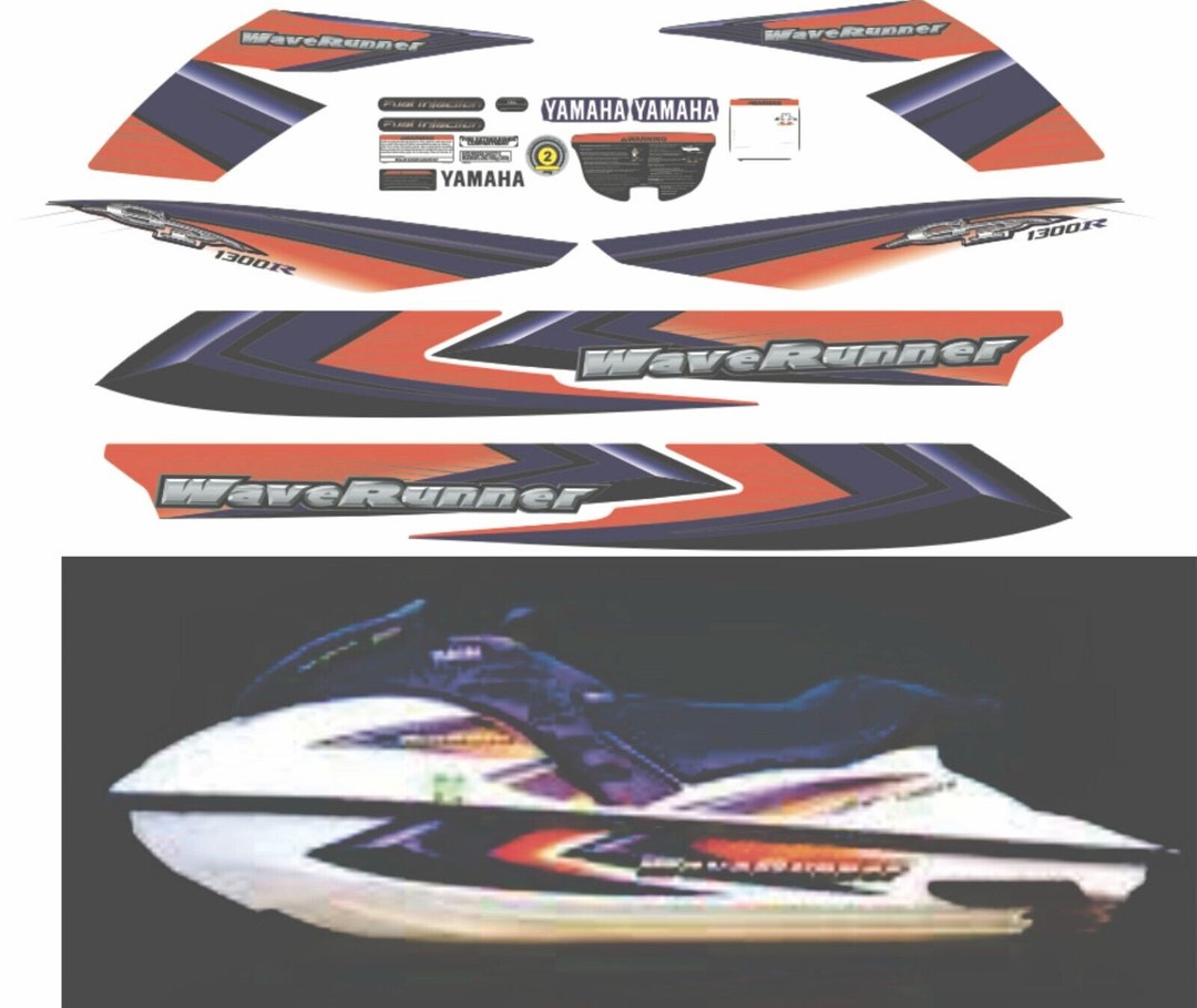 YAMAHA WAVERUNNER GP 1300 R 2003 Graphics / Decal / Sticker Kit Custom ...