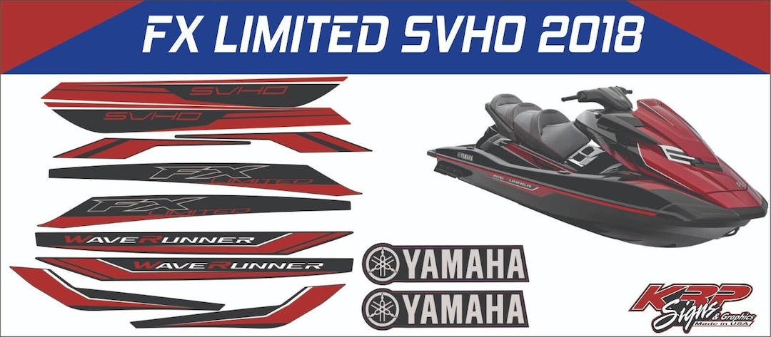 YAMAHA WAVERUNNER FX Limited Svho 2018 Graphics / Decal / Sticker Kit ...