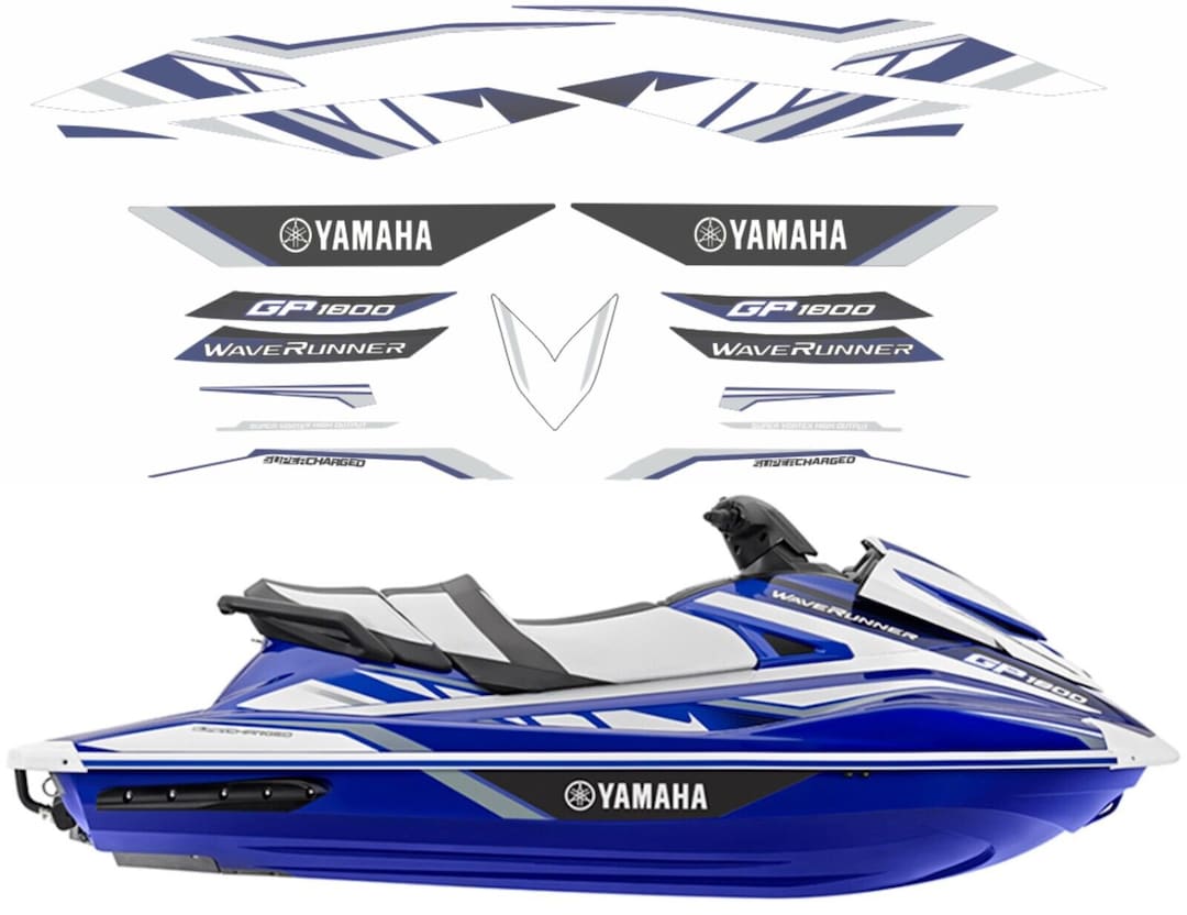 YAMAHA WAVERUNNER GP 1800 2018 Graphics / Decal / Sticker Kit Blue - Etsy